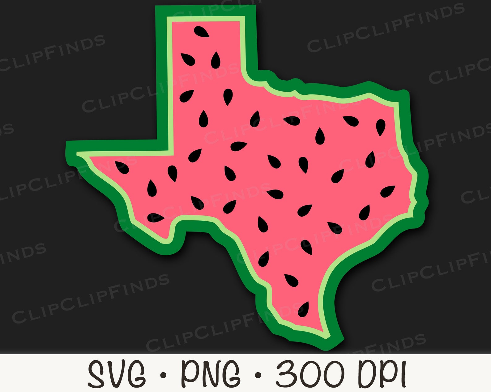 Texas State Watermelon SVG Vector Cut File and PNG Transparent ...
