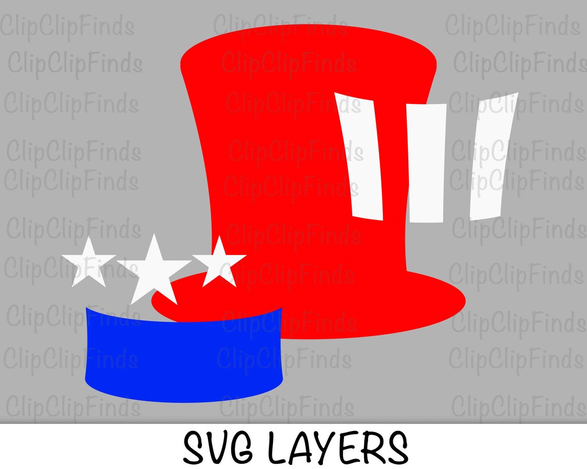 Uncle Sam Hat Patriotic Hat July 4th SVG Vector Cut File - Etsy