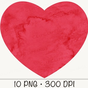 Watercolor Hearts, Red Watercolor Hearts, Pink Watercolor Heats ...