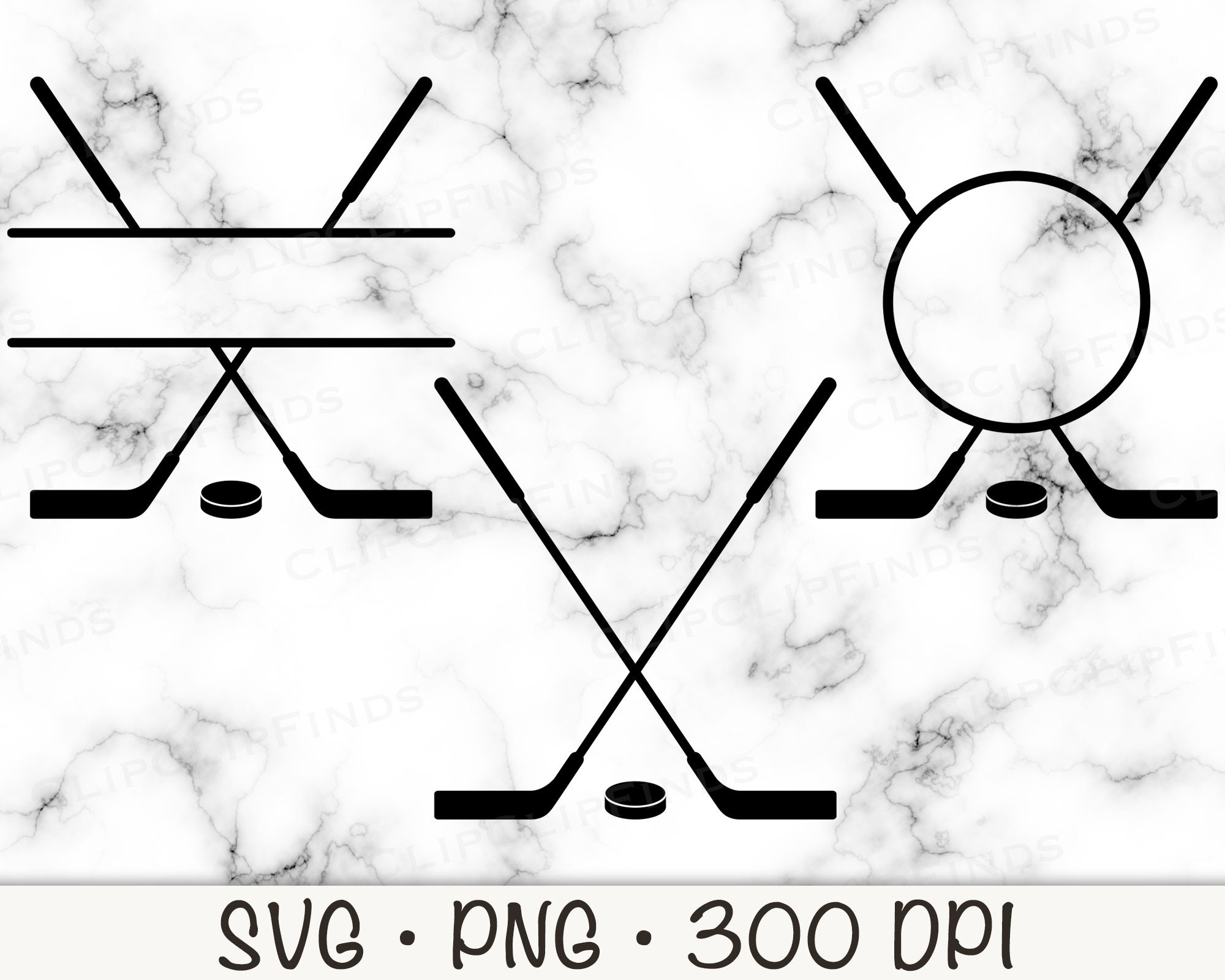 Crossed Hockey Sticks Vector