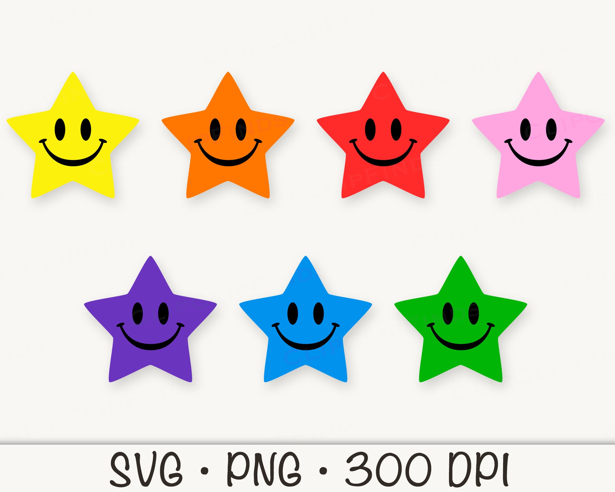 Smiley Face Star Clipart