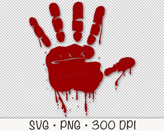 Bloody Handprint Transparent