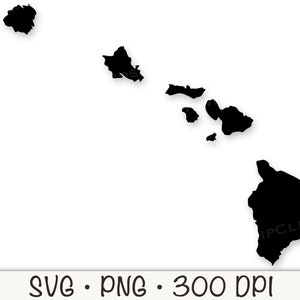 Hawaiian State Map SVG, Hawaii SVG, Hawaii Map, Hawaii Archipelago ...