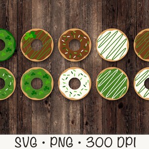 St. Patrick's Day Donut SVG, Green Donut, Vector Cut File and PNG ...