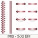 Metallic Rose Gold Binder Rings for Digital Planners, Binder Rings PNG ...
