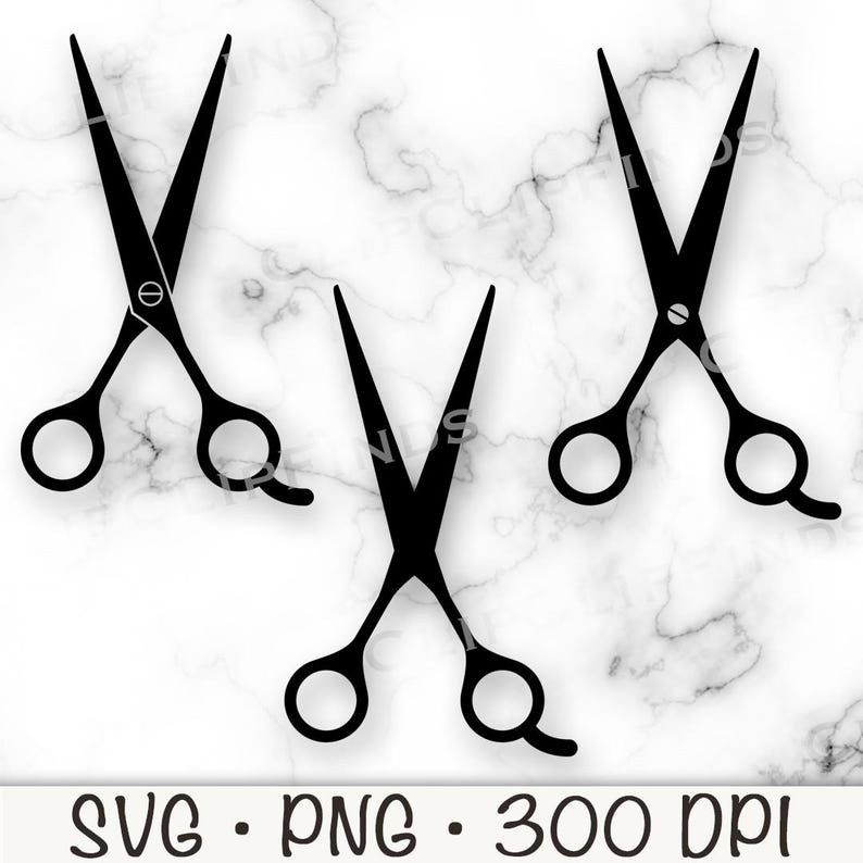 Scissors SVG, PNG, Silhouette, Salon, Barber, Hair Cut, Vector, Digital ...