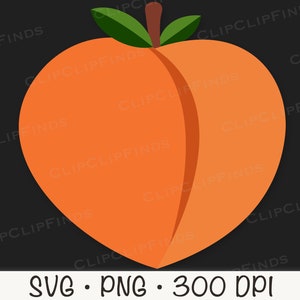 Peach SVG, Vector Cut File, Peach PNG, Peach Clipart, Transparent ...