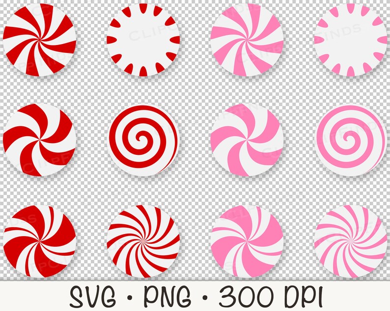 Peppermint Candy Pink Peppermint Red Peppermint Peppermint - Etsy