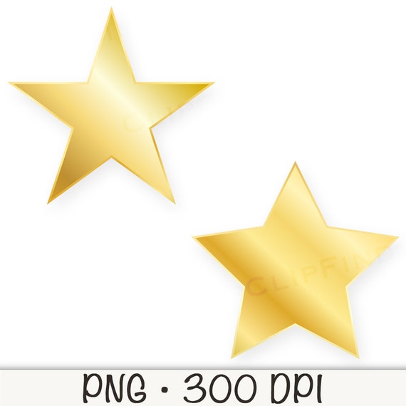 Goldener Stern Clipart Ein Goldener Stern Leuchten Auf Weißem