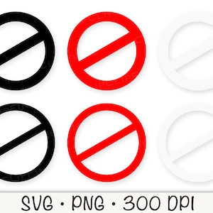 Do Not Symbol SVG, Restriction Sign, Prohibited Symbol, Red, Black and ...