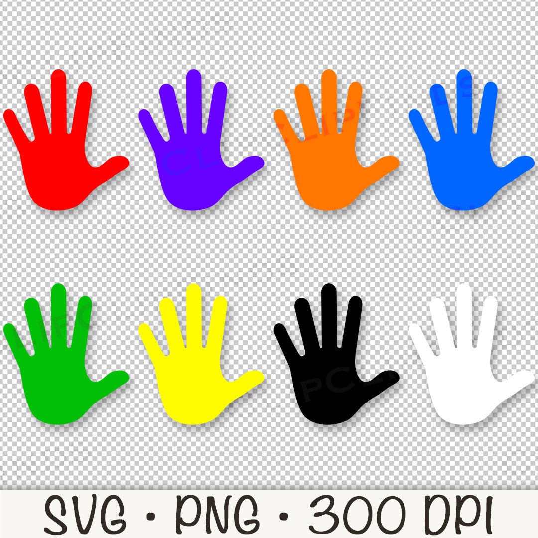 Colored Handprint Template