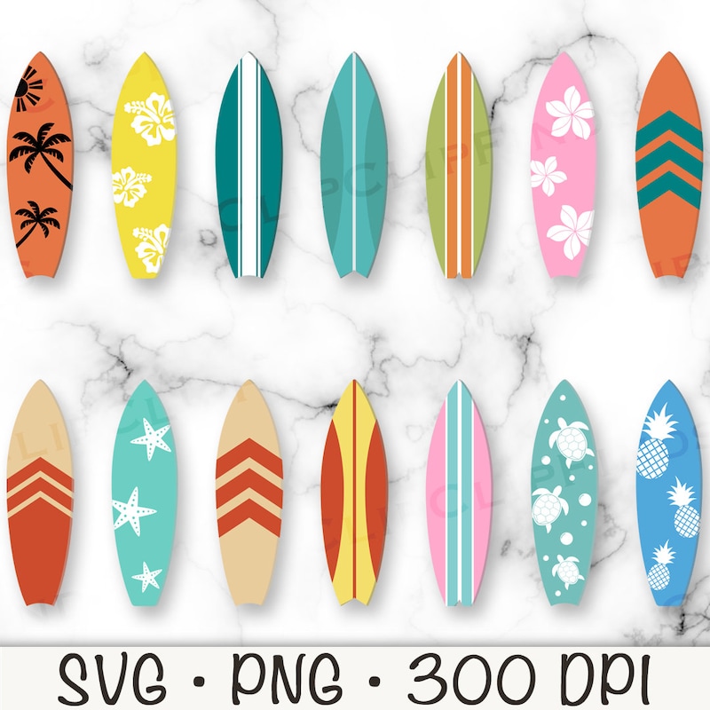 Surfboard Svgs - Etsy UK