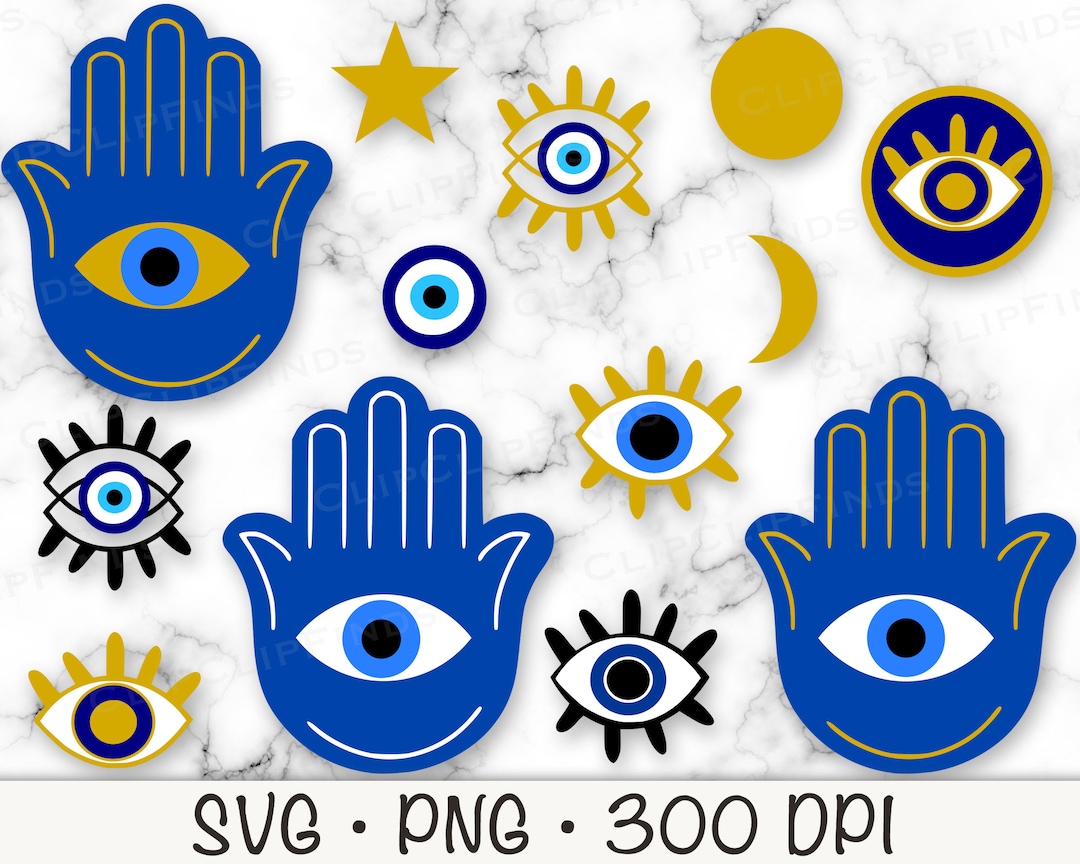 Evil Eye SVG, Evil Eye Hand, Evil Eye PNG, Archivo de corte vectorial ...