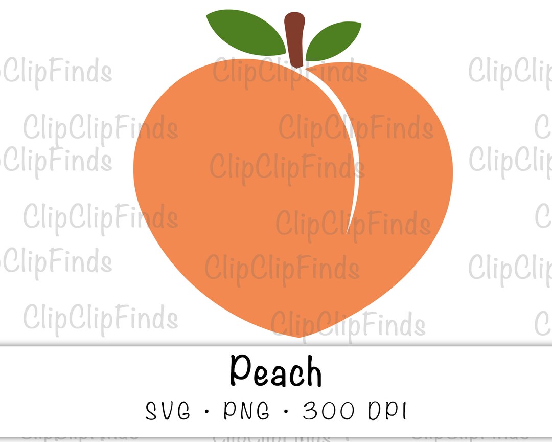 Peach SVG Vector Cut File Peach PNG Transparent Background - Etsy