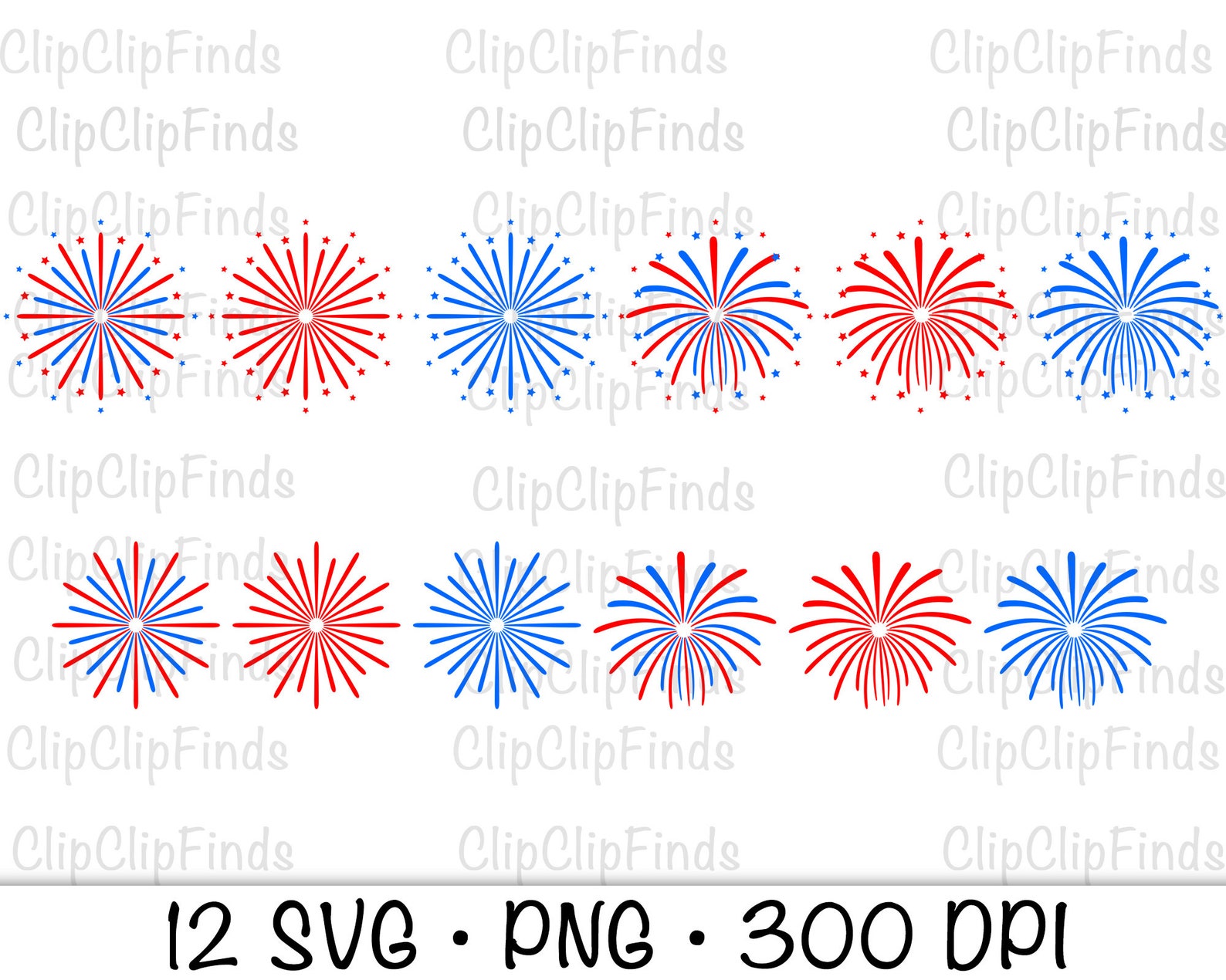 4th of July Fireworks Bundle Firecrackers SVG Vector Cut - Etsy