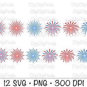 4th of July Fireworks, Bundle, Firecrackers, SVG Vector Cut File and ...