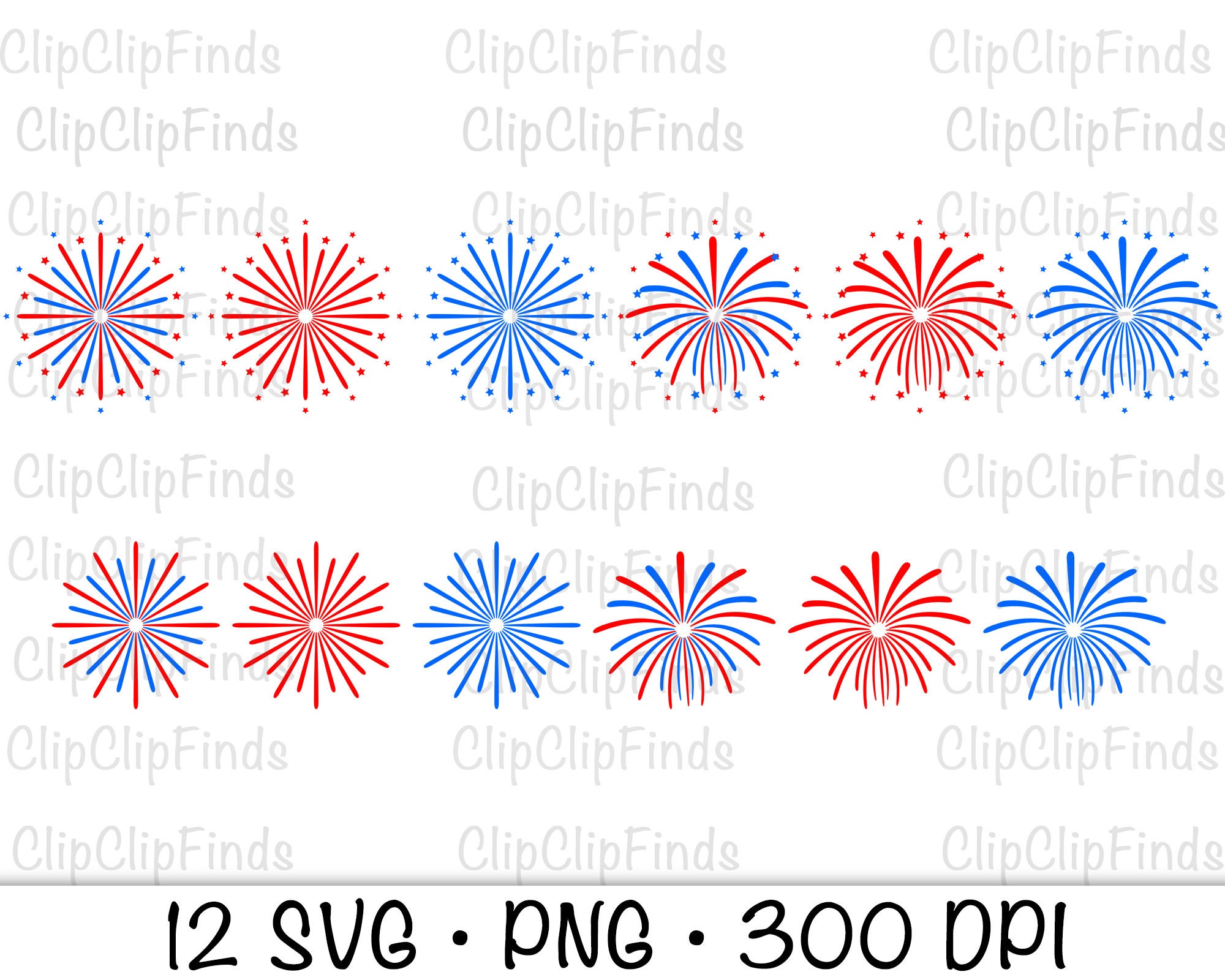 4th of July Fireworks Bundle Firecrackers SVG Vector Cut - Etsy