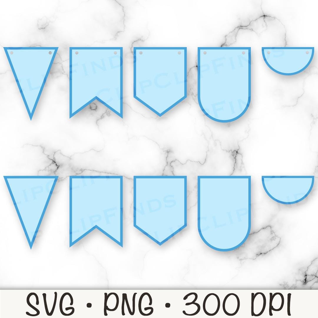 Bunting SVG, Bunting Banner SVG, Garland PNG, Pennant, Double Layered ...