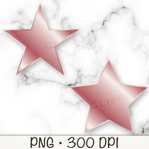 Rose Gold Star Clipart, Rose Gold Star PNG, Rose Gold Star Overlay ...