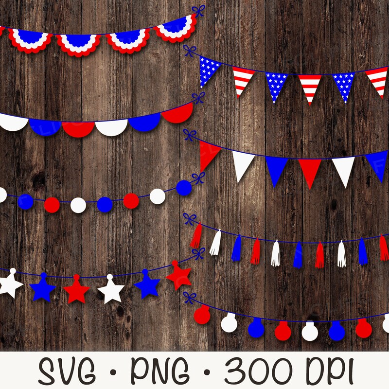 4th of July Bunting - Etsy