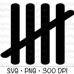 Tally Mark Counting System Tally Count SVG PNG Clip Art - Etsy
