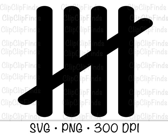 Tally Mark Counting System Tally Count SVG PNG Clip Art - Etsy