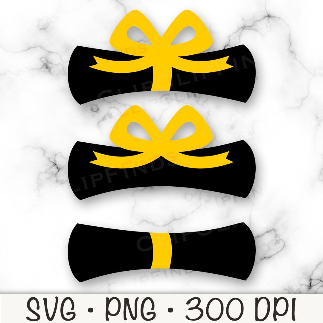 Graduation Certificate SVG, Certificate PNG, Graduation Diploma With ...