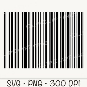 Barcode SVG, Barcode PNG, Barcode Scan, Vector Sublimation, Plain ...