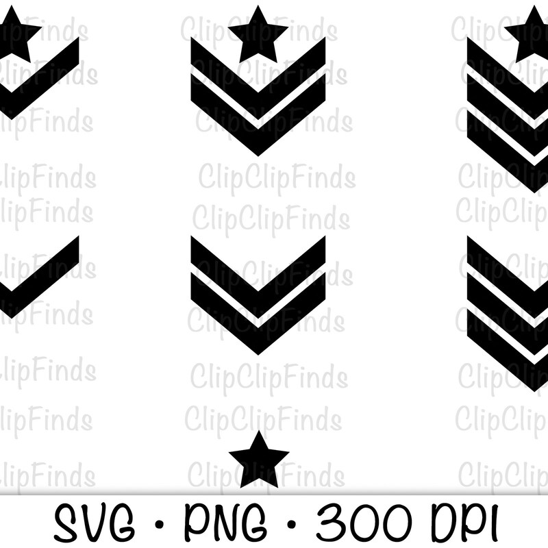 Army Rank Svg - Etsy