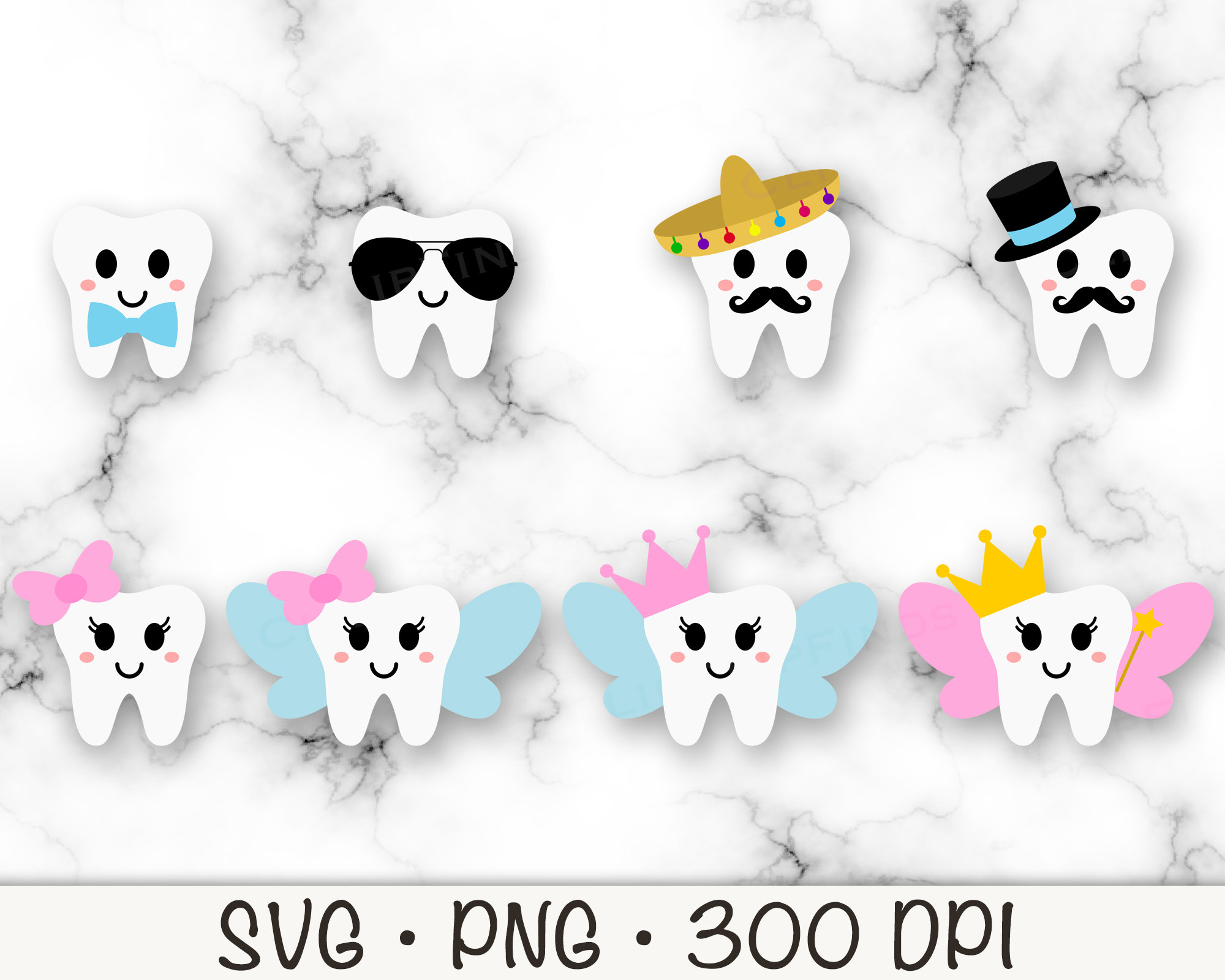 Tooth Fairy SVG PNG Bundle: Boy & Girl Clipart (digital Download) - Etsy