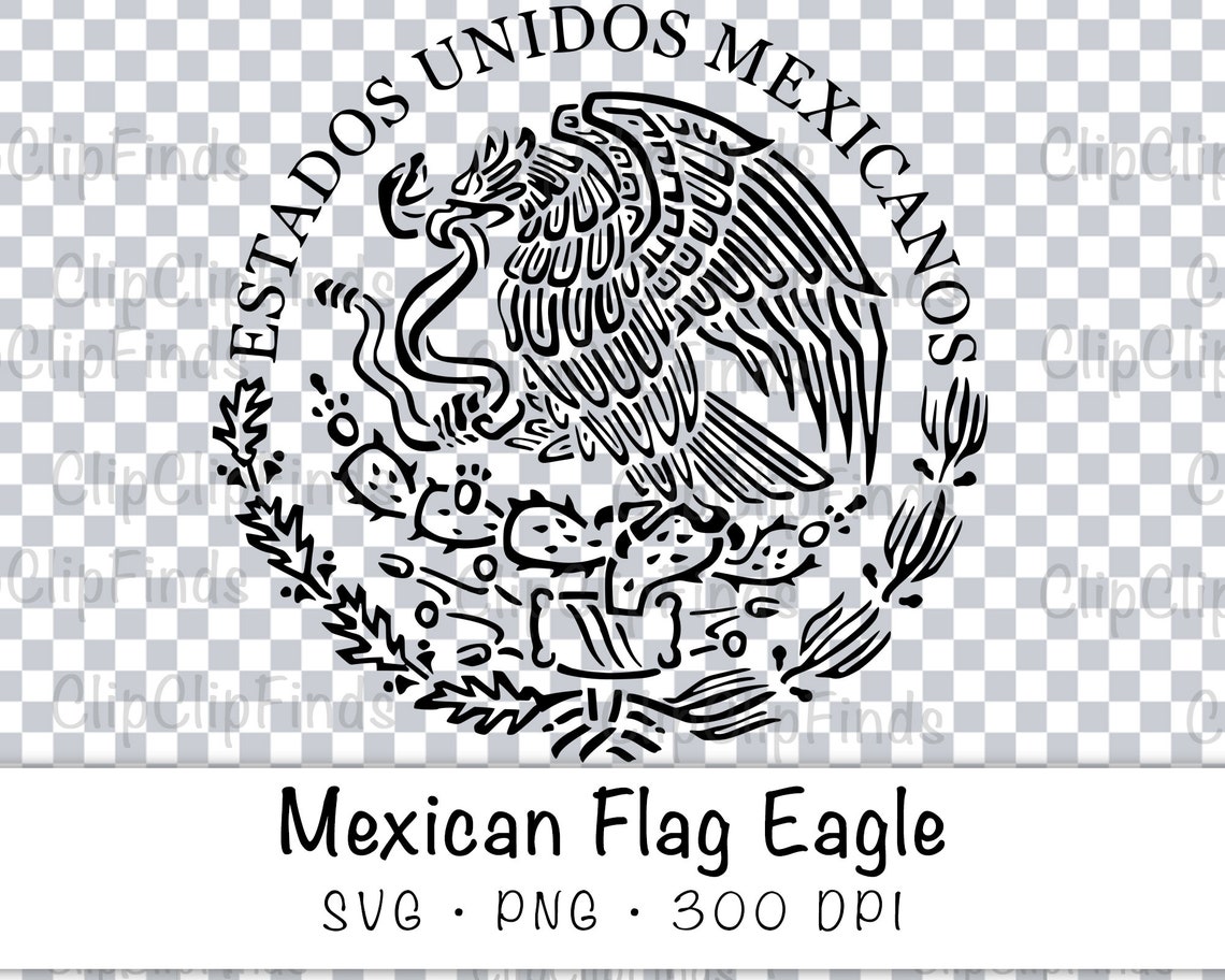 Mexican Flag Eagle SVG Vector File and PNG Transparent | Etsy