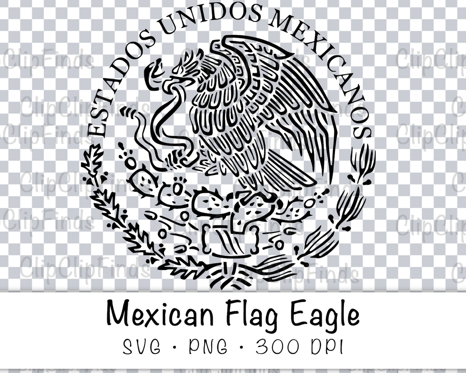Mexican Flag Eagle SVG Vector File and PNG Transparent | Etsy
