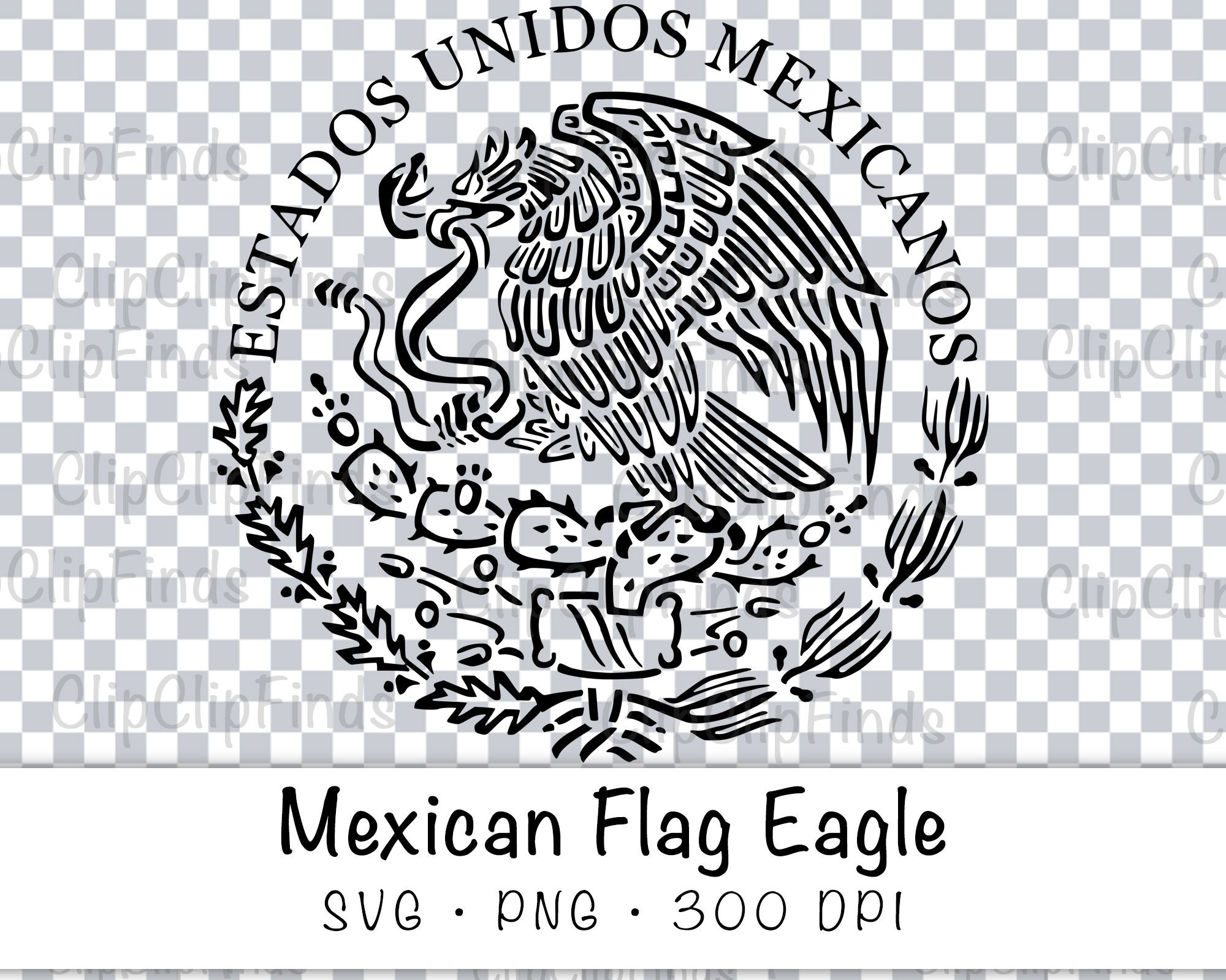 Mexican Flag Eagle SVG Vector File and PNG Transparent - Etsy Denmark