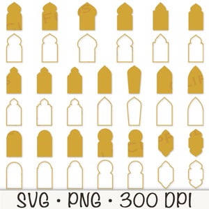 Mediterranean Border Frames SVG, Outline,arabic Frames, Moroccan Frames ...