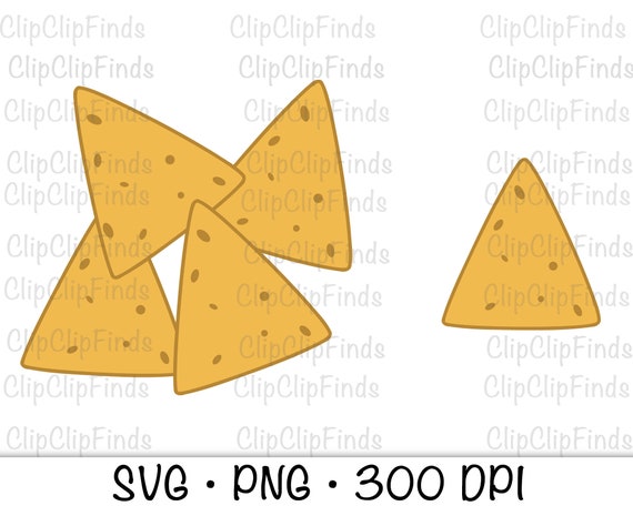 Nachos Tortilla Chips Plain Nachos Single Nacho SVG Vector - Etsy UK