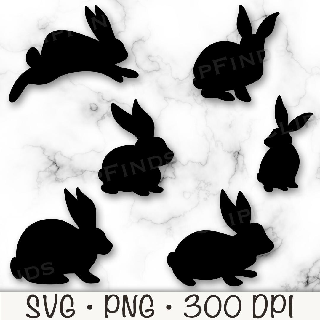 Rabbit SVG, Rabbit Silhouette, Easter SVG, Rabbit PNG, Bunny Clipart ...