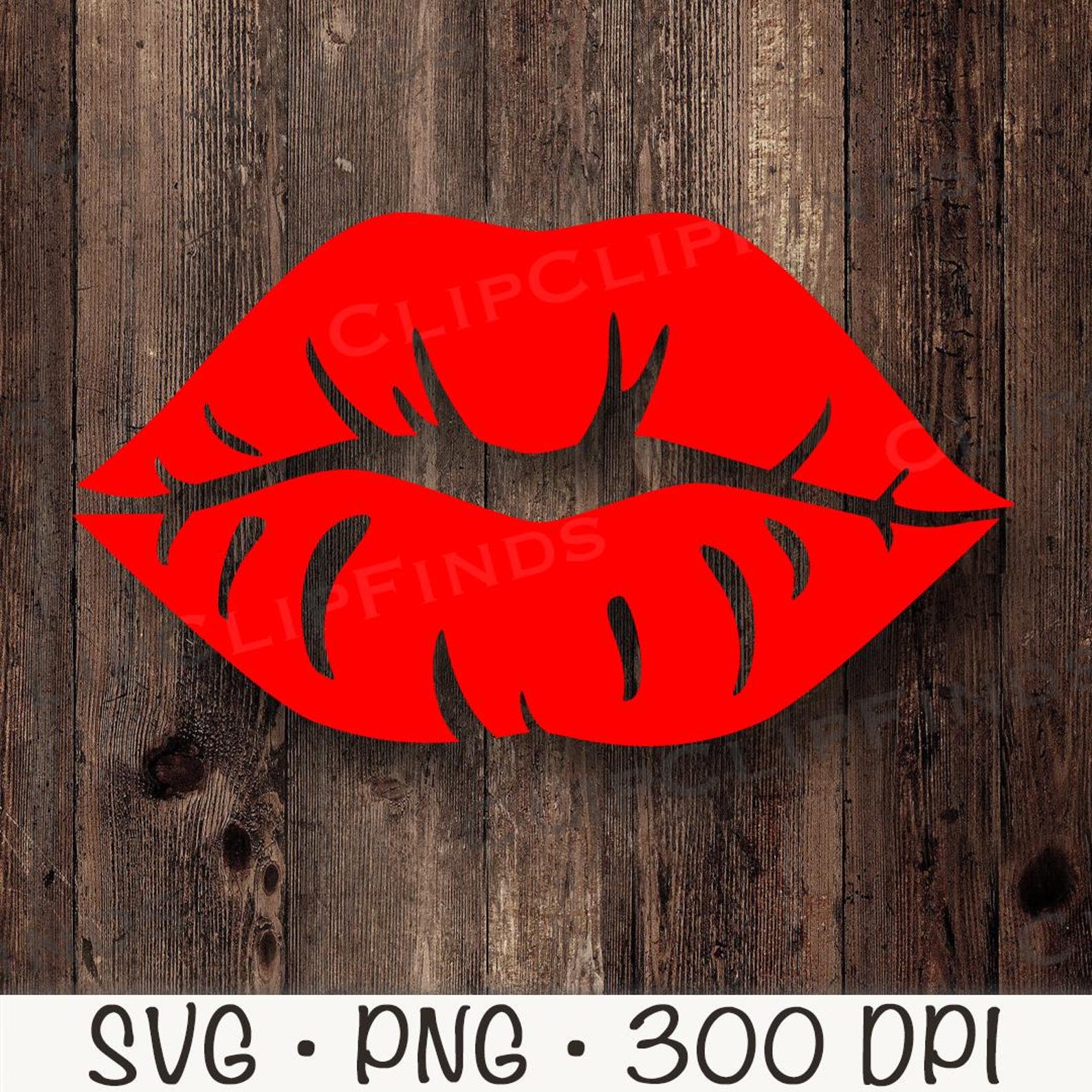 Lips SVG, PNG, Clipart, Red Lips, Kiss, Pout, Digital Download - Etsy