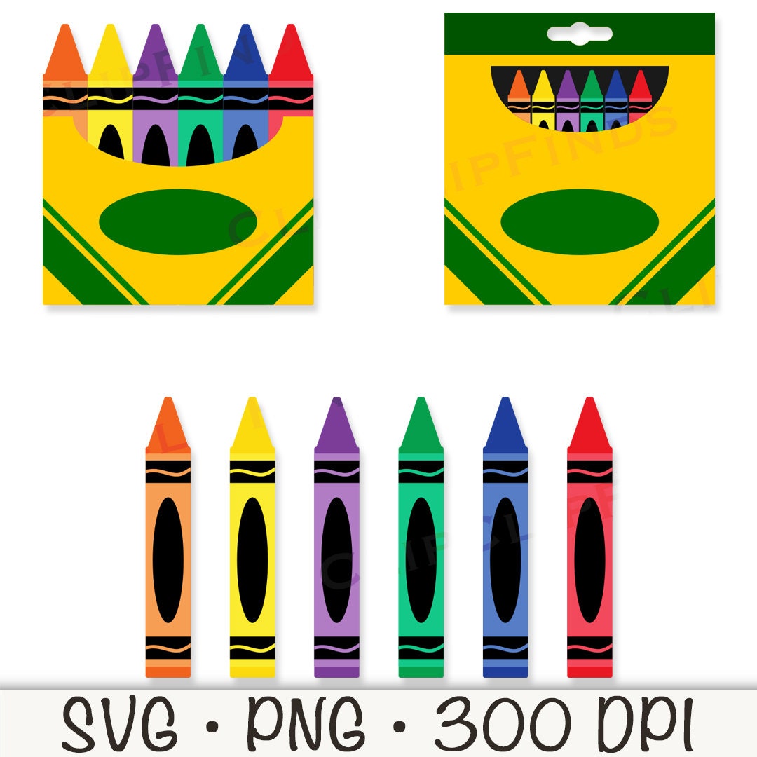 Box of Crayon SVG, Crayon SVG, Crayon PNG, Crayon Clipart, School ...