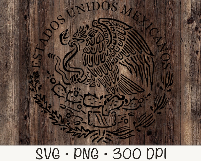 Mexican Flag Eagle SVG Vector File and PNG Transparent - Etsy