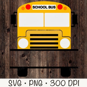 School Bus, Split Monogram, Bus Driver, Teacher Appreciation, SVG, PNG ...