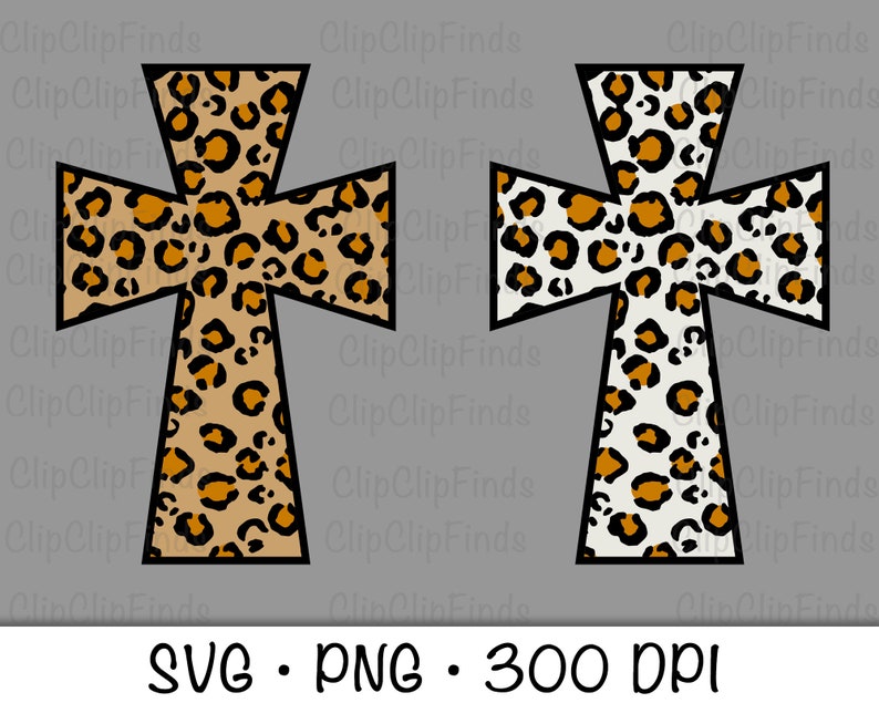 Leopard Print Cross Cross SVG PNG Sublimation Easter - Etsy