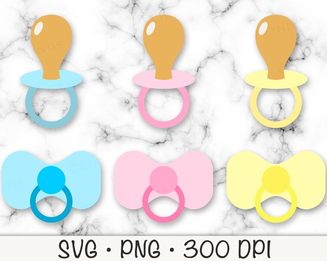 Pacifier SVG, Baby Pacifier Boy, Girl, Neutral, Baby Gender Reveal ...