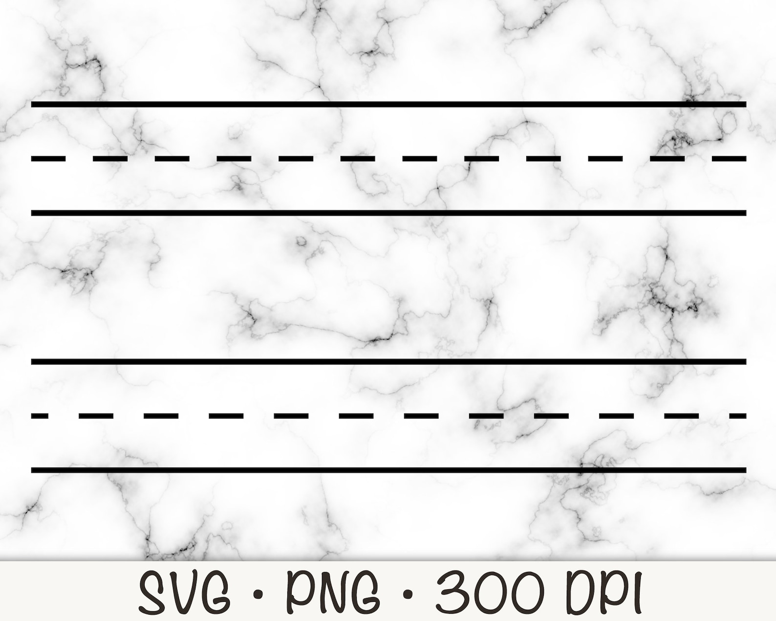 Dotted School Notebook Lines, SVG, PNG, Road Division Lines, Instant ...