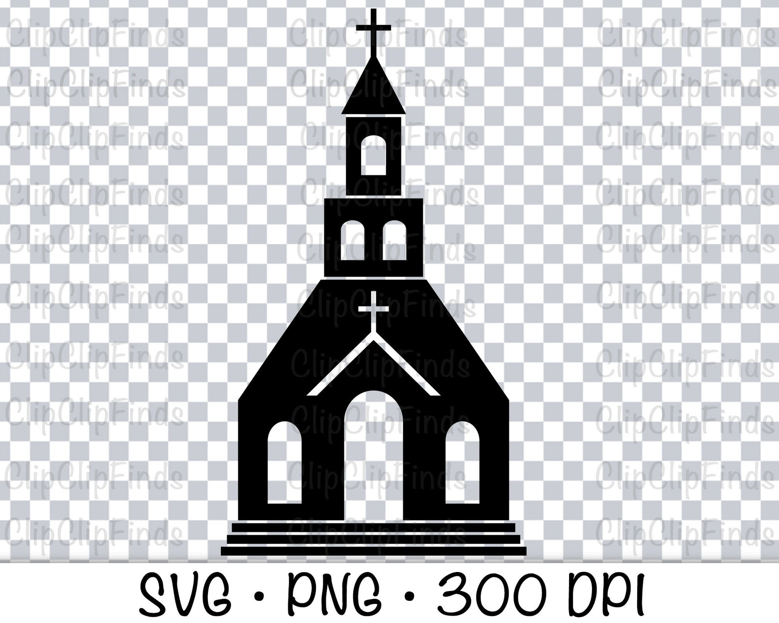 Church Vector Church Building SVG PNG Instant Digital - Etsy