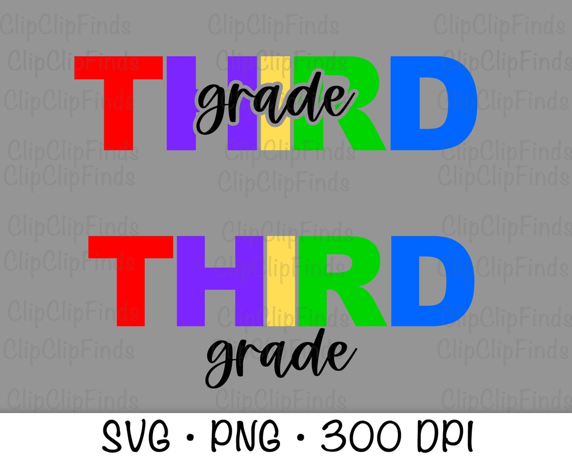Third Grade, SVG, PNG, Sublimation, Instant Digital Download - Etsy