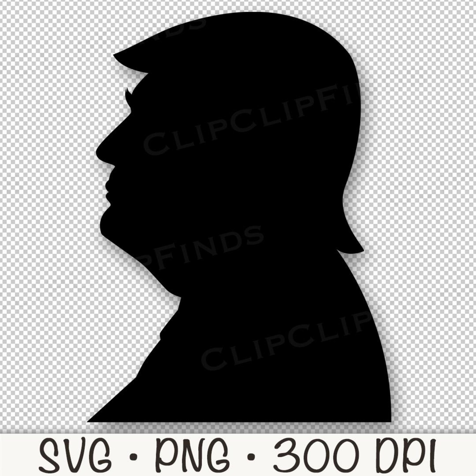 Trump SVG, Trump PNG, Trump Silhouette, Trump Side Profile, Trump ...