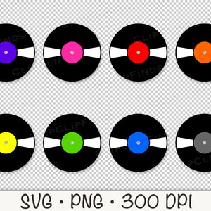 Vinyl Record SVG, Vintage Record Bundle Pack, Diner, 50's Theme, Record ...