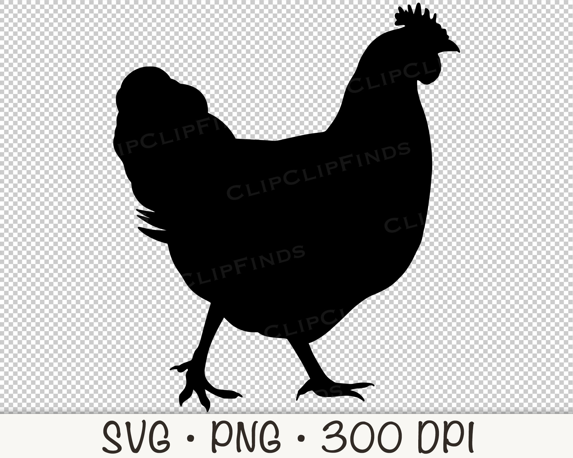 Chicken SVG Hen Vector Cut File and PNG Transparent - Etsy
