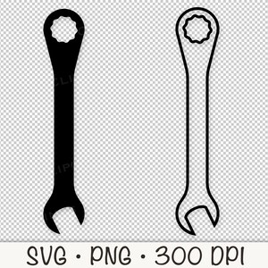 Wrench SVG, Wrench Tool PNG, Combination Wrench Hand Tool, Wrench ...