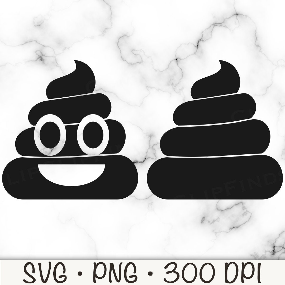 Poop SVG, Poop PNG, Poop Silhouette, Happy Poop Face, Toilet, Potty ...